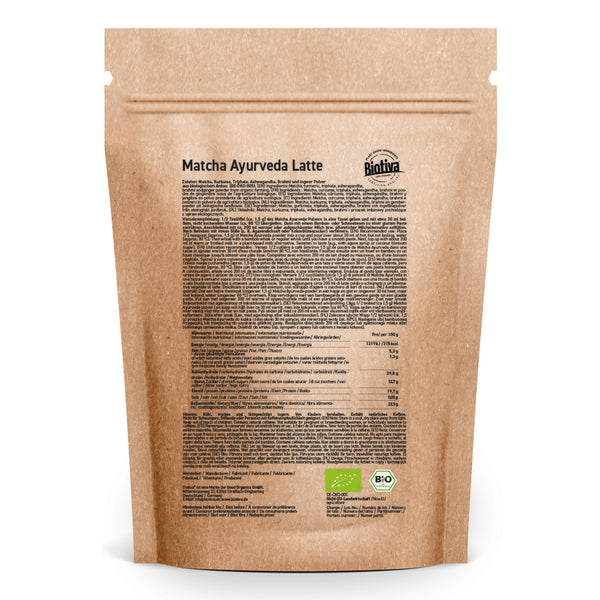 Matcha Ayurveda Latte Bio 100g – Pflanzenkraft | Biotiva